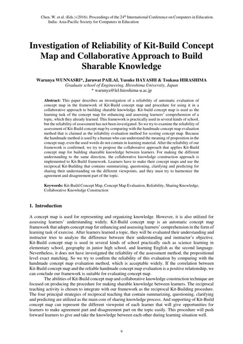 pdf investigation of reliability of kit build concept map and