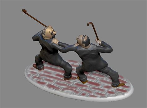 Stl File Tintin Dupont And Dupond 3d Figure The Thompson Twins New・model To Download And 3d
