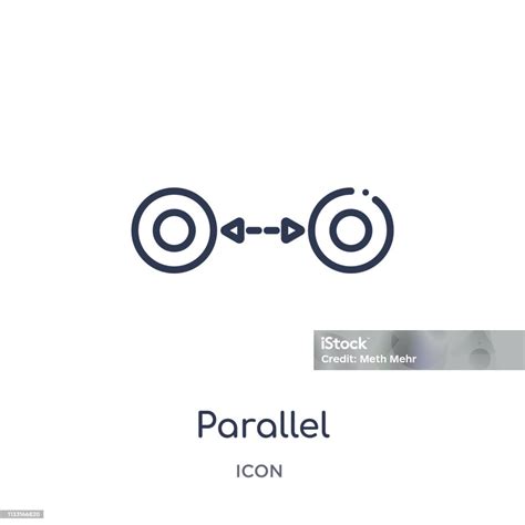 형상 아웃 라인 컬렉션의 선형 평행 아이콘 얇은 라인 병렬 아이콘 흰색 배경에 고립입니다 평행 트 렌 디 일러스트레이션 0명에