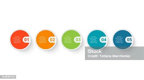 5 단계 옵션 부품 또는 프로세스가있는 인포 그래픽을위한 서클 개념 비즈니스 데이터 시각화 0명에 대한 스톡 벡터 아트 및 기타 이미지 Istock