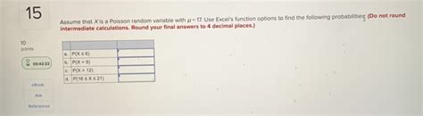 Solved 01 Assume That Is A Poisson Randomi Variable With