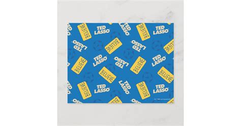 Ted Lasso Believe Sign And Ball Toss Pattern Postcard Zazzle