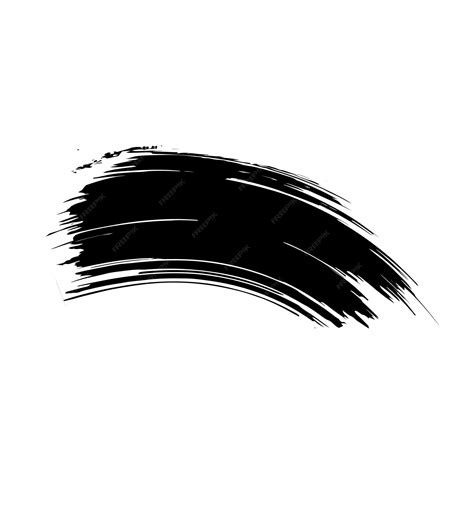 검은색 브러시 스트로크 프리미엄 벡터