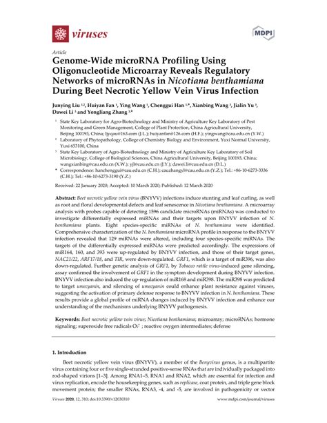Pdf Genome Wide Microrna Profiling Using Oligonucleotide Microarray Reveals Regulatory