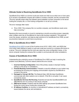 PPT Ultimate Guide To Resolving QuickBooks Error H PowerPoint Presentation ID