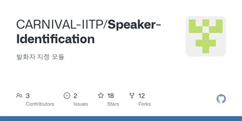 speaker identification speakernet voice py at main · carnival iitp