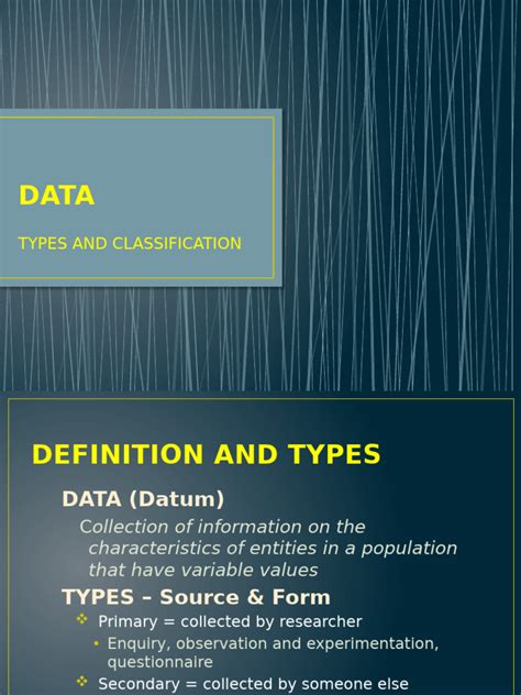Data Types Classification Pdf