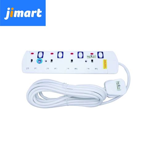 Jimart Sirim Portable Extension Wire Socket Portable Extension Trailing Socket 4 Socket 2