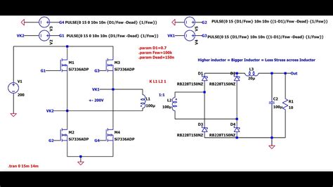 LTSPICE DC DC Full Bridge Converter Open Loop YouTube