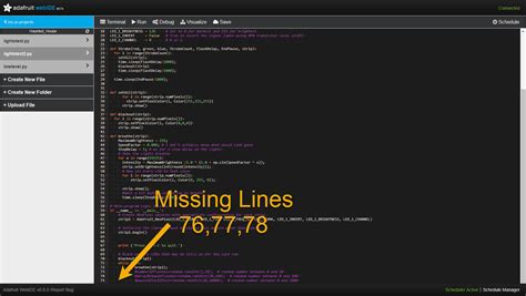 Last Couple Of Lines Cut Off Editor Issue Adafruit Adafruit WebIDE GitHub
