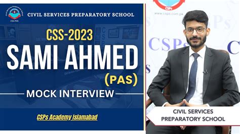 Css 2023 Mock Interview Sami Ahmed Pas Css Exam Preparation
