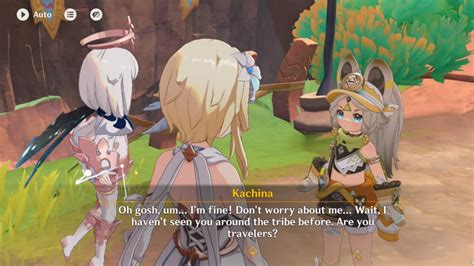 Genshin Impact First Time Lumine Meet Kachina Cut Scene Dialogue YouTube