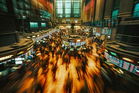 trading floor chaos a bustling scene capturing the chaos and intensity