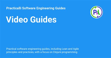 Video Guides Practicalli Software Engineering Guides