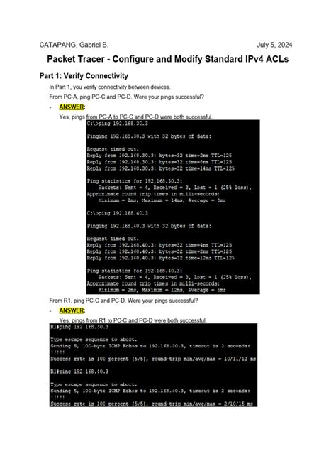 Configuring Standard Acls Pdf Internet Protocols Router Computing
