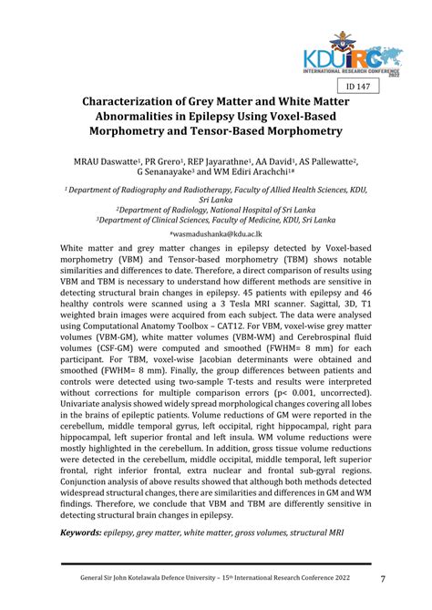 Pdf Characterization Of Grey Matter And White Matter Abnormalities In