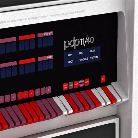 3d Model Of Old Minicomputer Pdp 11
