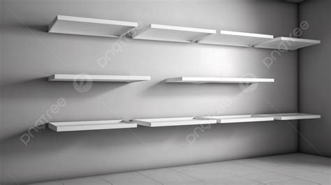흰색 선반 사진이 있는 방에 있는 선반의 3d 렌더링 벽에 3d 렌더링 빈 선반 고화질 사진 사진 빈 선반 배경 일러스트 및 사진 무료 다운로드 Pngtree