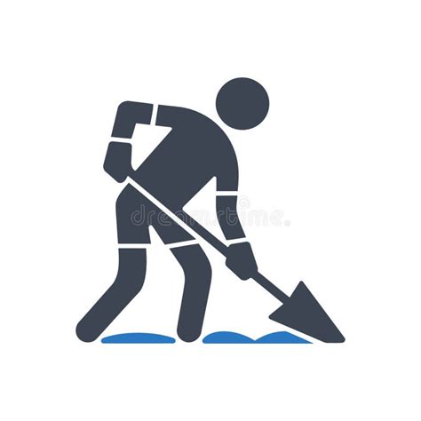 Construction Worker Labor Icon Stock Vector Illustration Of Sign