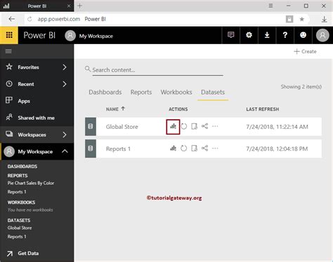 Create A Report In Power Bi Workspace