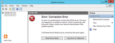 Henks Blog Remote Configuration Failed On Wsus Server Part 3