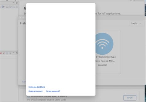 Login Window Does Not Display In Simplicity Studio 5 On Macs