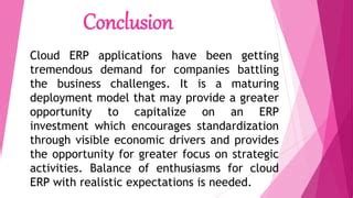 Cloud Based ERP Implementation PPT