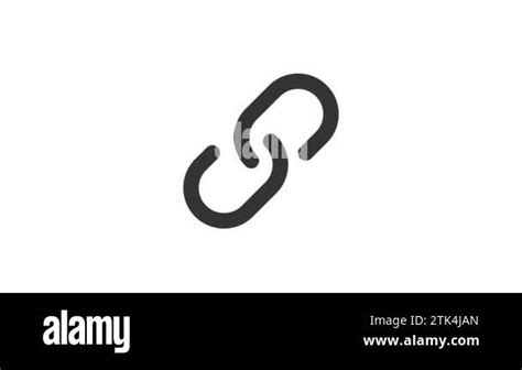Animated Hyperlink Line Ui Icon Digital Reference Seamless Loop HD Video With Alpha Channel On