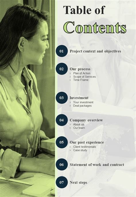 Table Of Contents For Orm Digital Marketing One Pager Sample Example Document Ppt Powerpoint