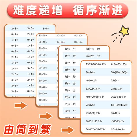 Math Oral Arithmetic Card Students Practice Arithmetic Every Day First