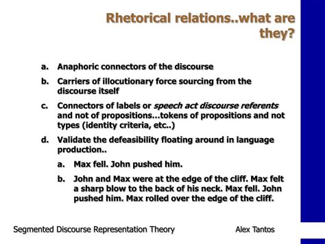 ppt segmented discourse representation theory a theory of discourse