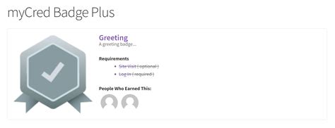 mycred badge plus mycred wordpress point system