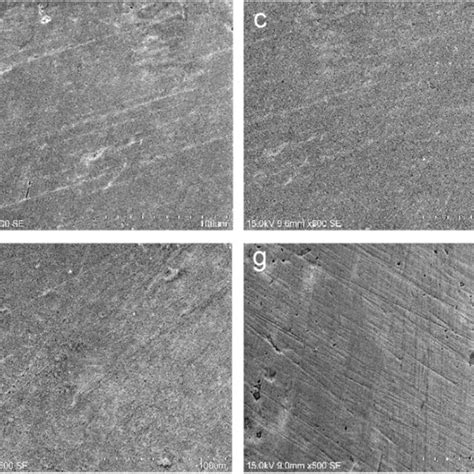 Baseline And Post Erosive Cycle SEM Images Of Enamel Specimens At Download Scientific Diagram