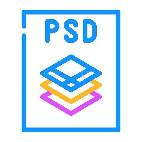 Psd File Format Document Color Icon Vector Illustration Stock Vector Illustration Of Music