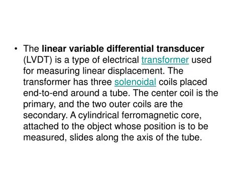 Ppt Linear Variable Differential Transducer Lvdt Powerpoint