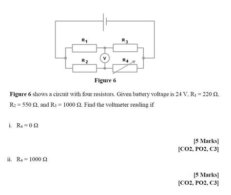 solved i r4 092 r₁ ii r4 1000 2 r2 v r3 figure 6