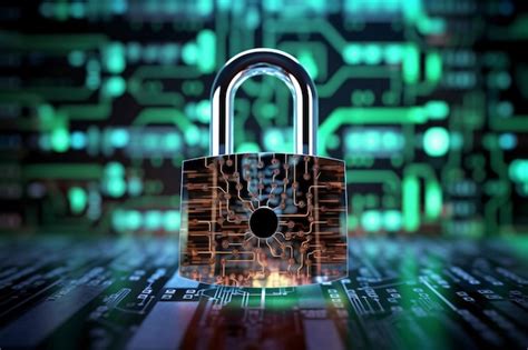 Premium Ai Image Secure Your Digital World With A Closeup Of A Computer Circuit Padlock