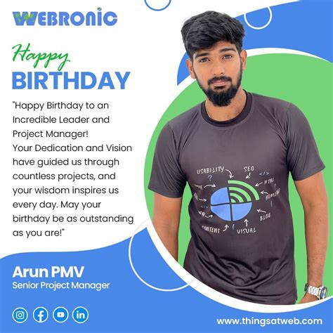 webronic on linkedin 🎉 happy birthday arun manivannan here s to a day