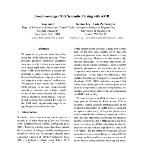 Broad Coverage Ccg Semantic Parsing With Amr Acl Anthology