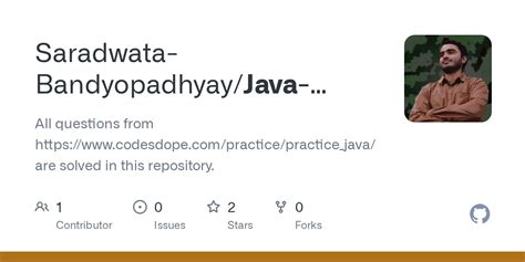 Github Saradwata Bandyopadhyayjava Practice All Questions From