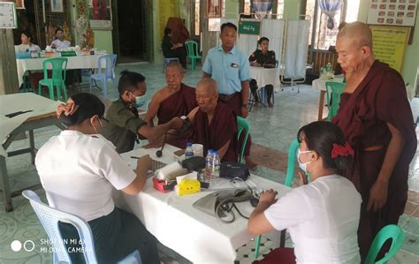 ချမ်းအေးသာစံမြို့နယ်ရှိ သံဃာတော်များနှင့် ဒေသခံပြည်သူများအား ကျန်းမာရေးစောင့်ရှောက်မှုလုပ်ငန်းမ