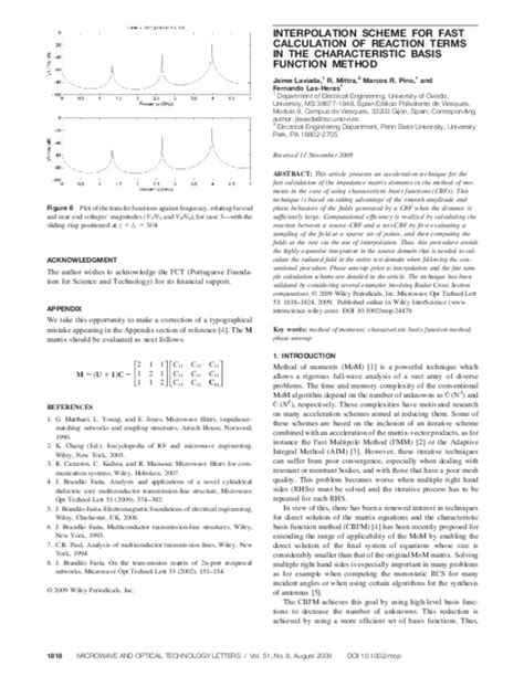Pdf Interpolation Scheme For Fast Calculation Of Reaction Terms In The Characteristic Basis