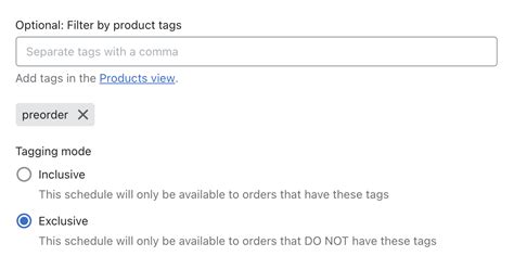 restrict pickup delivery dates for specific products alpaca