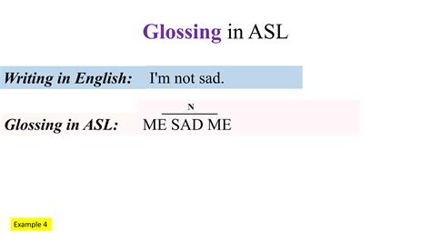 Glossing In ASL What Is It Eight Examples PPTX