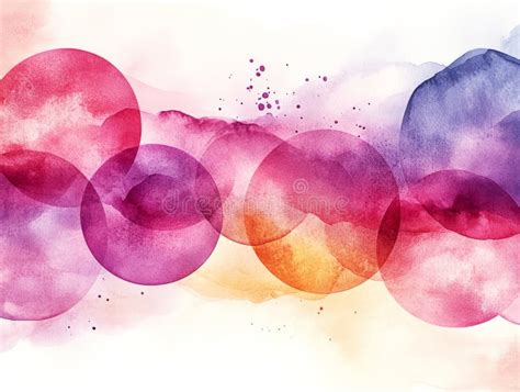 Colorful Overlapping Circles Creating Abstract Background Design Stock Illustration
