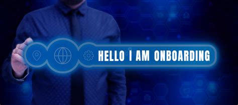 text caption presenting hello i am onboarding concept meaning action