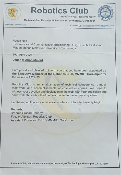 Ayush Nag On Linkedin Robotics Mmmut Innovation Teamwork