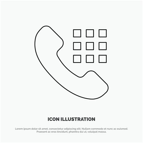 Call Dial Phone Keys Line Icon Vector 13489335 Vector Art At Vecteezy