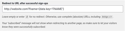 Add Variables To Redirect Url Mailchimp For Wordpress