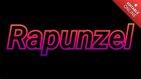 Rapunzel Purple Orange Stroke Text Effect Generator